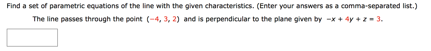 Solved Find a set of parametric equations of the line with | Chegg.com