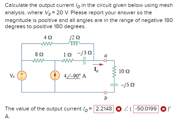 Solved Calculate the output current loin the circuit given | Chegg.com