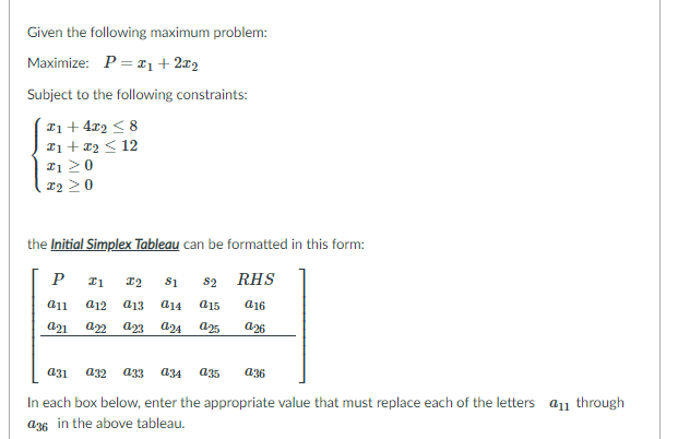 Solved Given the following maximum problem: Maximize: P= I1 | Chegg.com