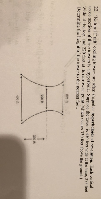 Solved 22 Natural Draft Cooling Towers Are Often Shaped