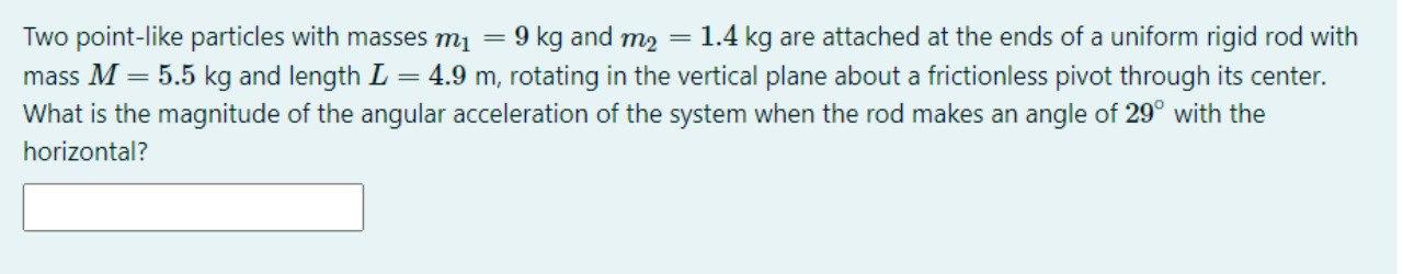 Solved Two point-like particles with masses mi 9 kg and m2 = | Chegg.com
