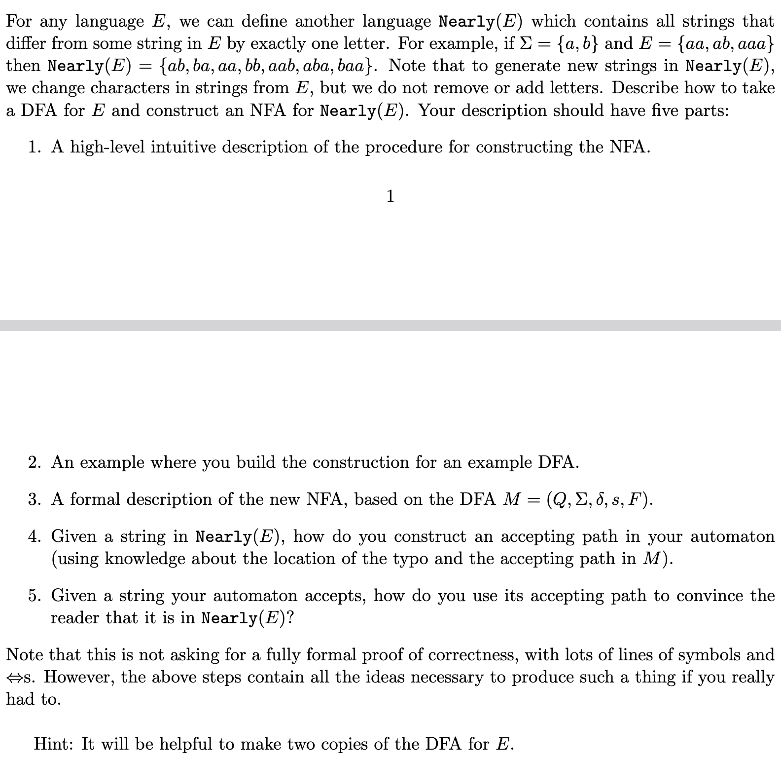 Solved For any language E, ﻿we can define another language | Chegg.com