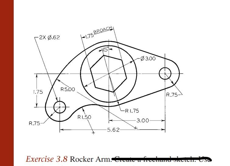 Solved create a solidworks model please of the rocker arm. | Chegg.com