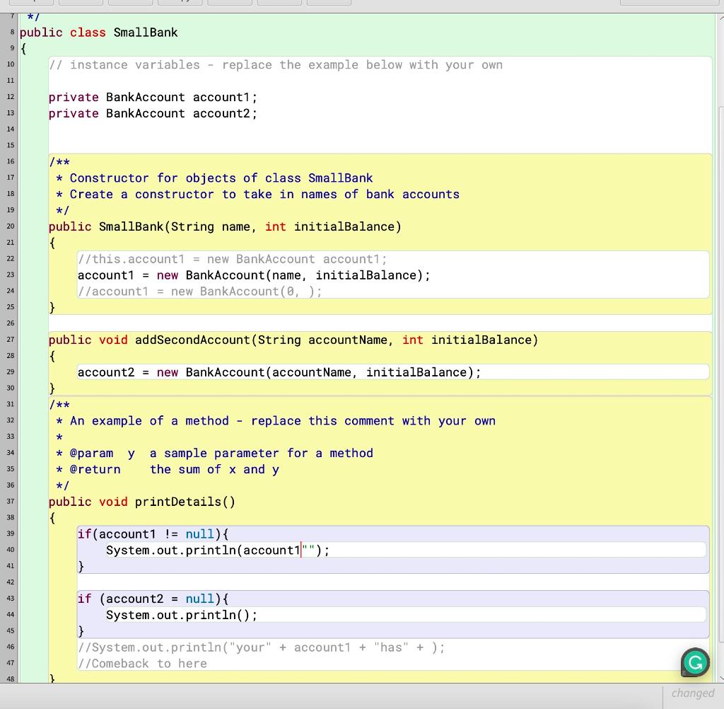 Solved I'm working on BlueJay and believe I've completed the | Chegg.com