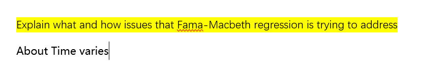 Solved Explain what and how issues that Fama-Macbeth | Chegg.com