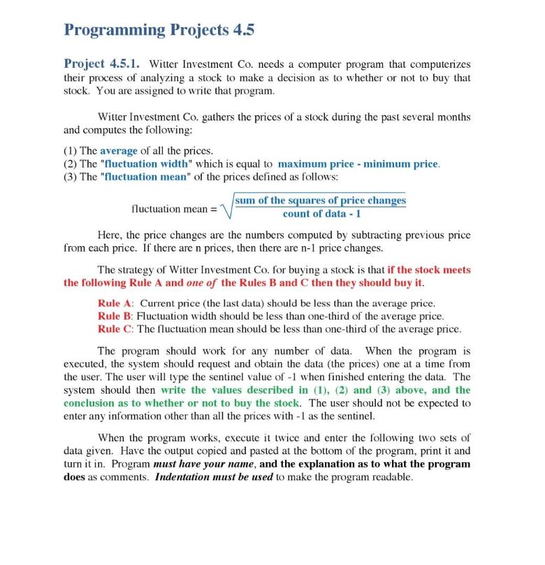 Solved Programming Projects 4.5 Project 4.5.1. Witter | Chegg.com