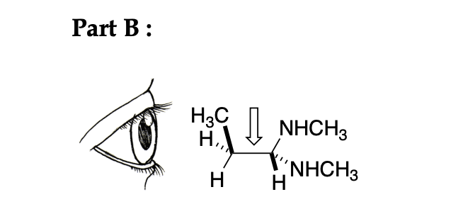 Solved Part B: Newman projections. 1. Construct a model of | Chegg.com