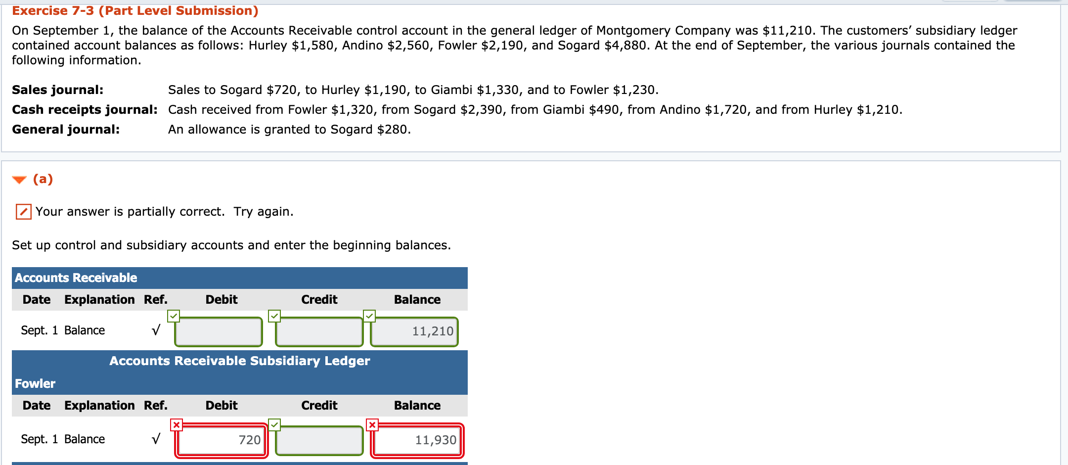 Solved Exercise 7-3 (Part Level Submission) On September 1, | Chegg.com