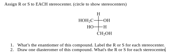 Solved Assign R or S to EACH stereocenter. (circle to show | Chegg.com