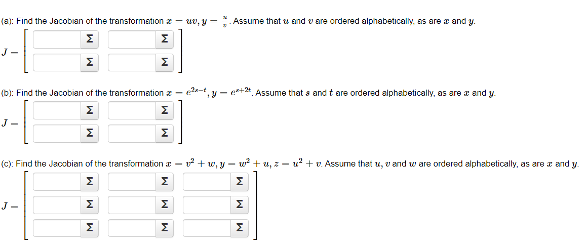 Solved (a): Find the Jacobian of the transformation | Chegg.com