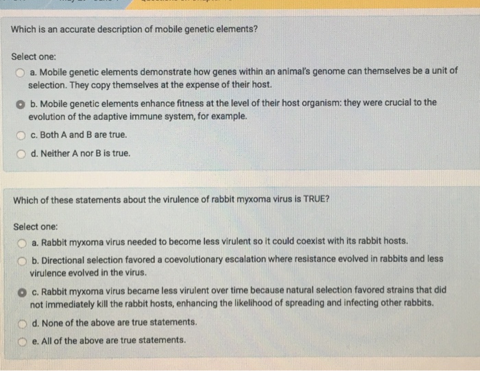 Solved Which is an accurate description of mobile genetic | Chegg.com