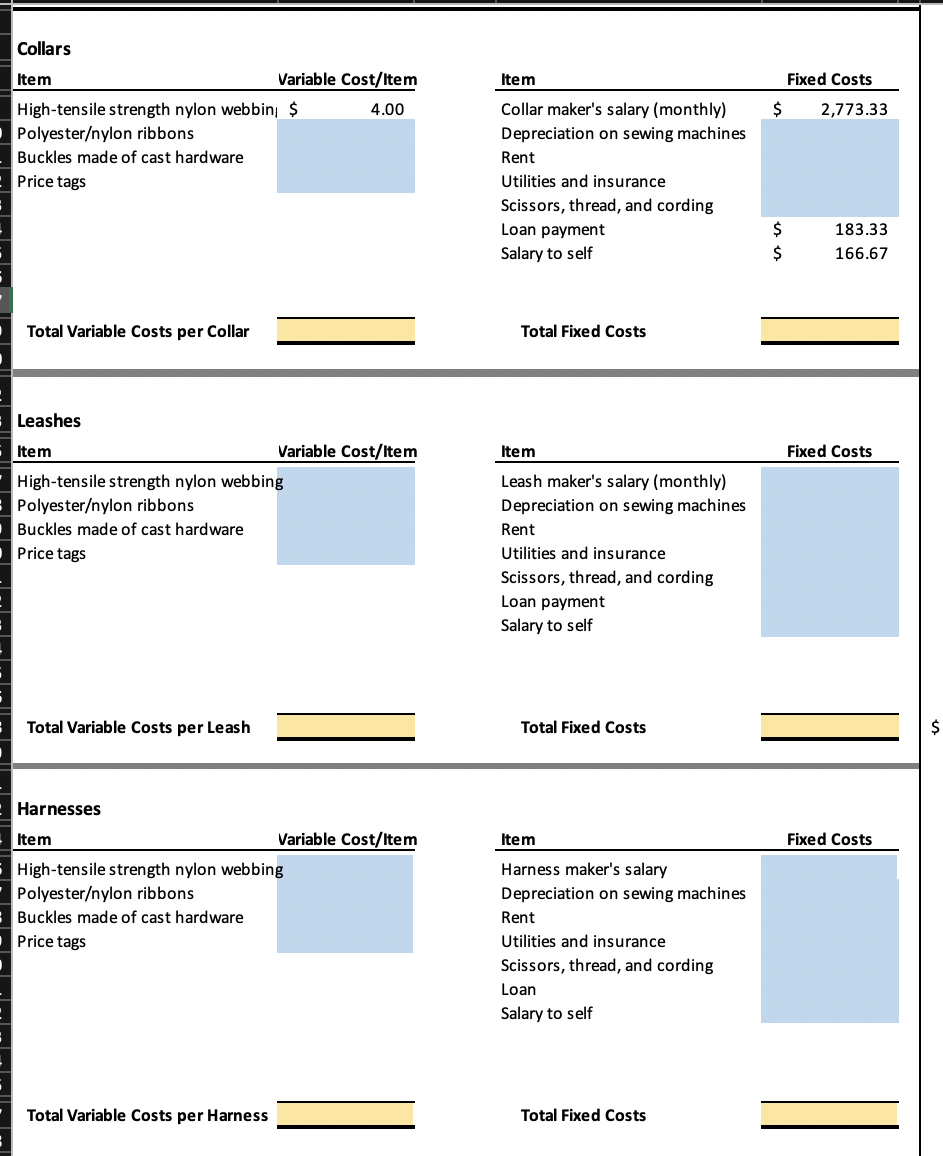 Solved ALL THE NEEDED INFO HAS BEEN PROVIDED/ Variable and | Chegg.com