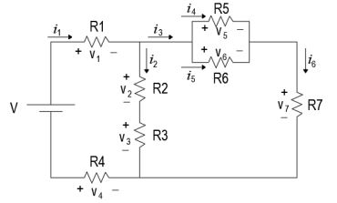 Find: V1, ﻿V2, ﻿V3,V4,V5,V6 ﻿and V7Given that, R1: | Chegg.com