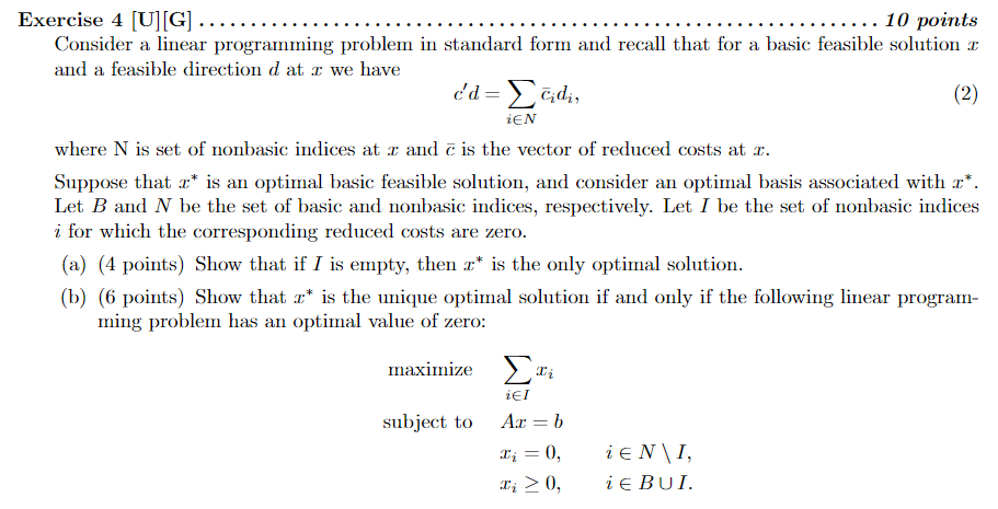 Solved Exercise 4 [U][G] ..... .... 10 points Consider a | Chegg.com