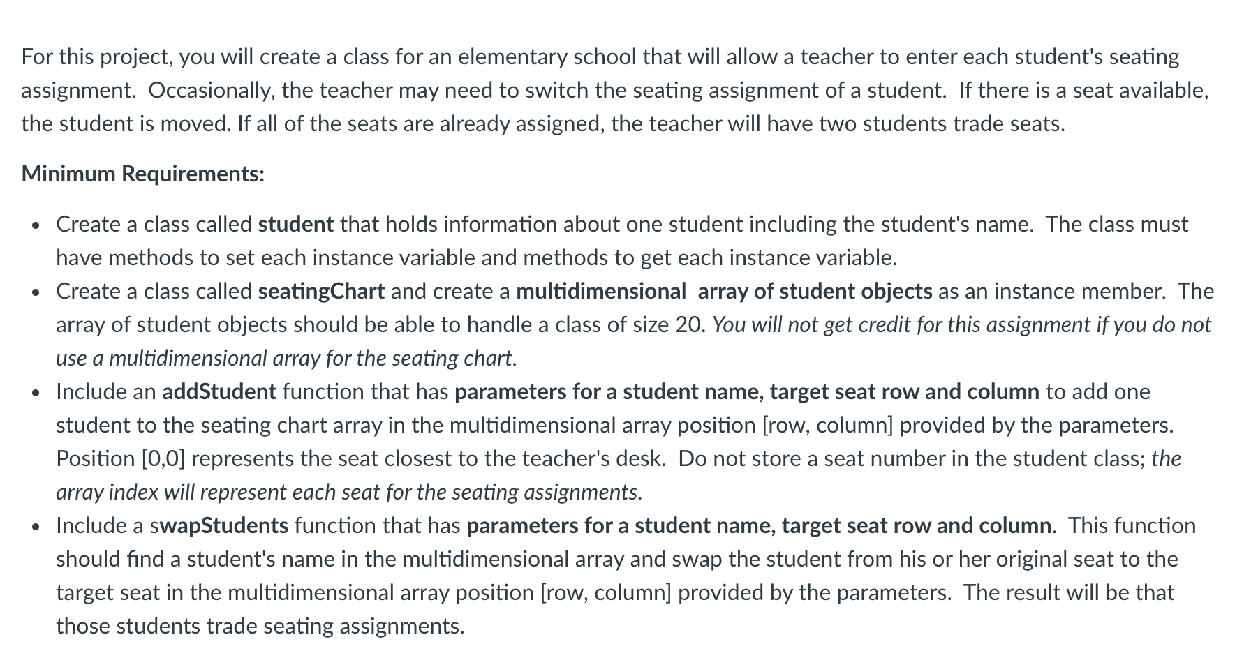 Solved Can you help me with Java tonight? It is Project 4 | Chegg.com