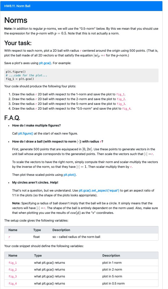 Solved Norms Note: In addition to regular p-norms, we will | Chegg.com