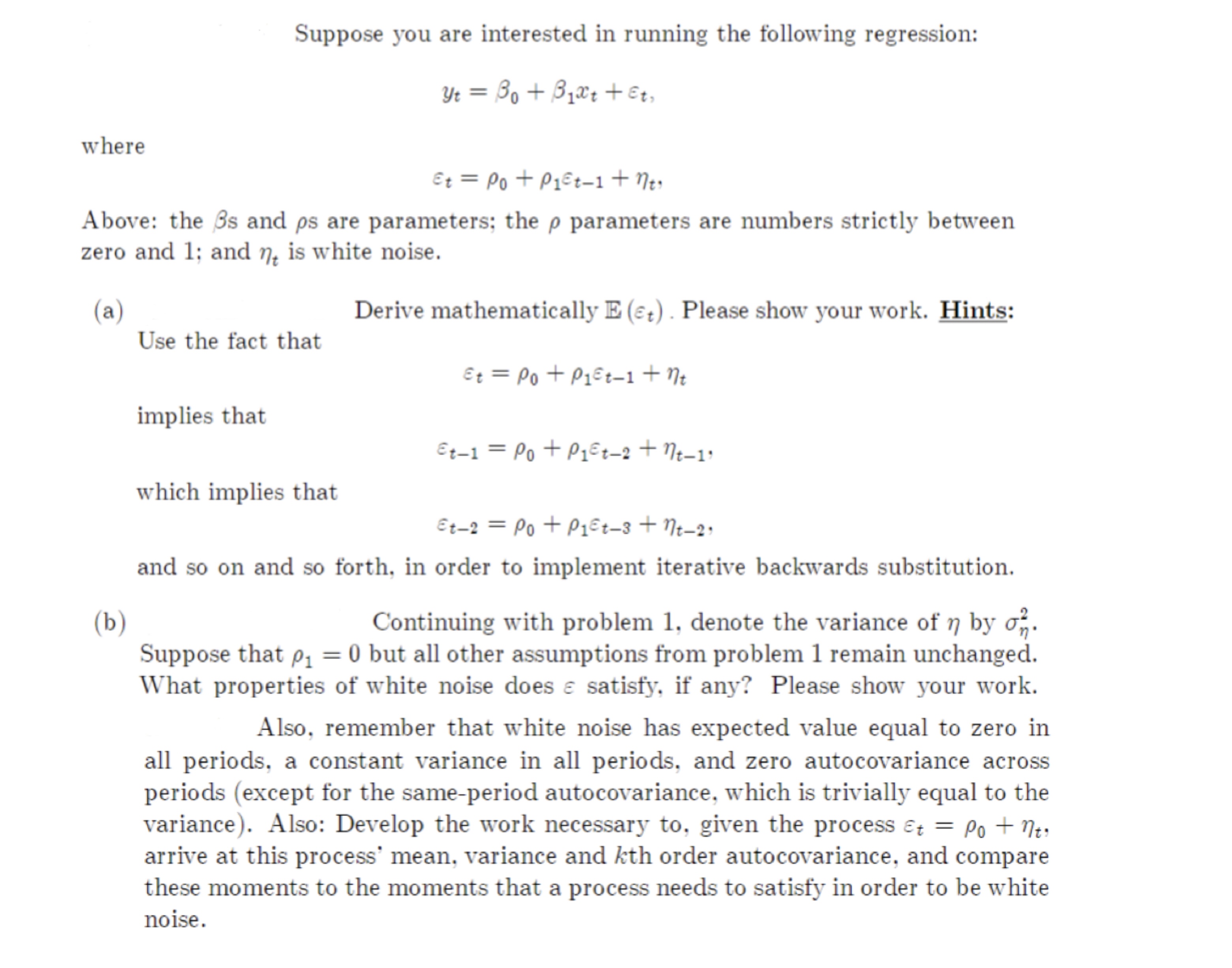 Solved Suppose you are interested in running the following | Chegg.com