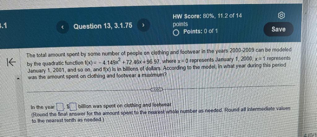 Solved The total amount spent by some number of people on | Chegg.com