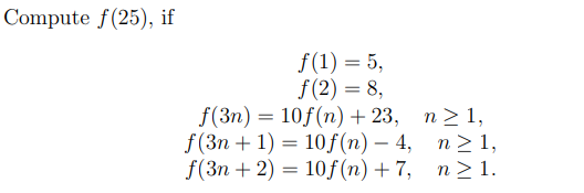 Solved Compute f(25), if | Chegg.com