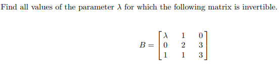 Solved Find all values of the parameter λ for which the | Chegg.com