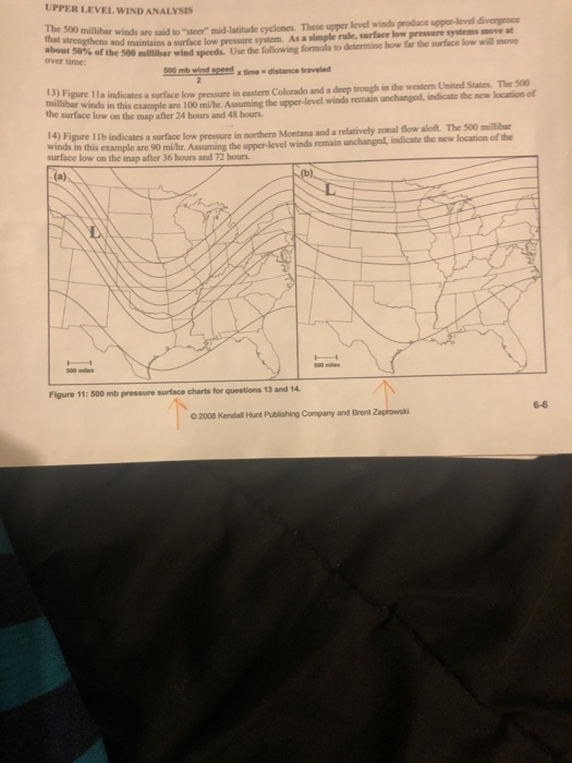Solved UPPER LEVEL wIND ANALYSIS The 500 about 50% labar | Chegg.com