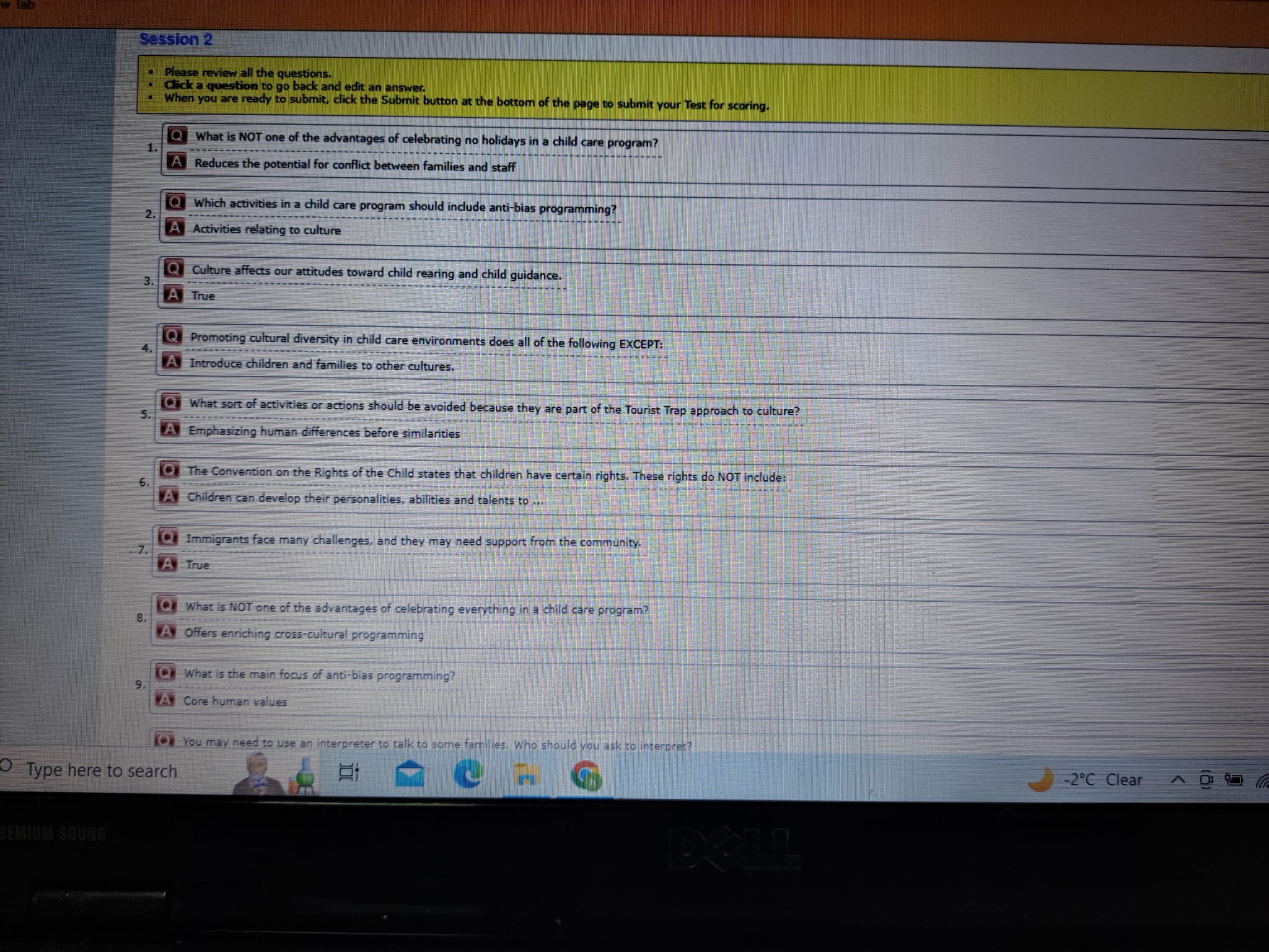 Solved Session 2Please review all the questions.Click a | Chegg.com