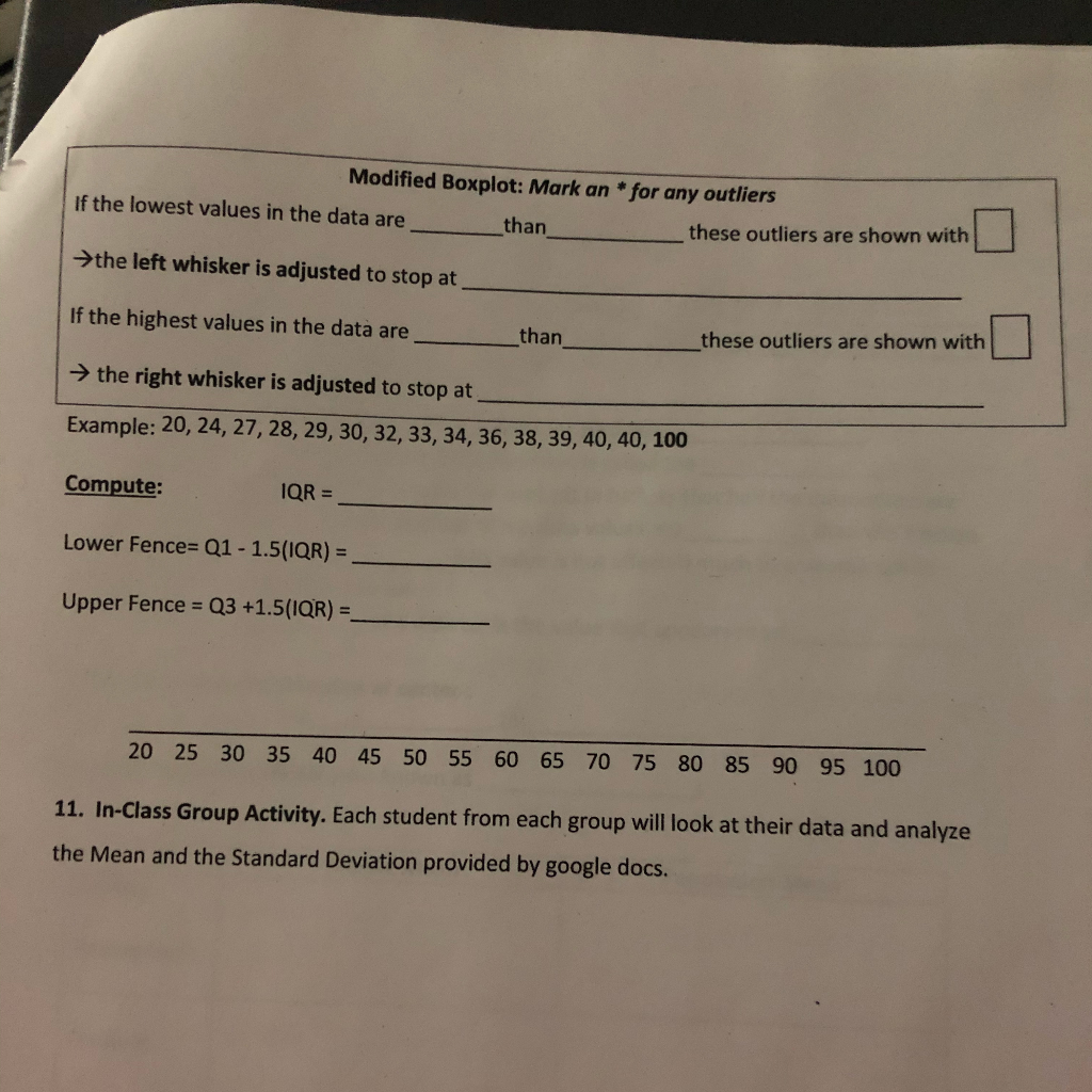 Solved 8 Using The IQR To Check For Outliers What Is Means Chegg