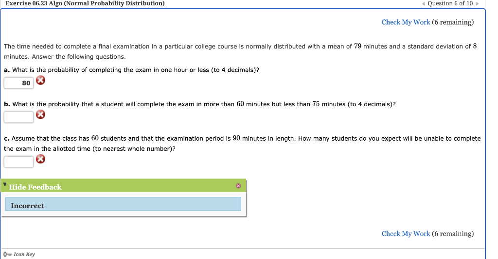 Solved Exercise 06.23 Algo (Normal Probability Distribution) | Chegg.com
