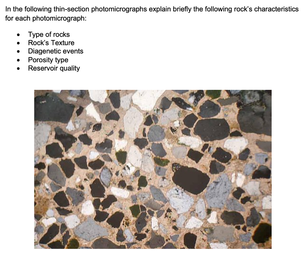 Solved In the following thin-section photomicrographs | Chegg.com