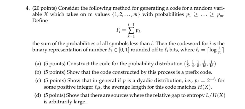 Solved (20 points) Consider the following method for | Chegg.com