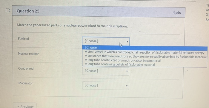 Solved T Af Question 25 4 pts 3 Se Match the generalized | Chegg.com