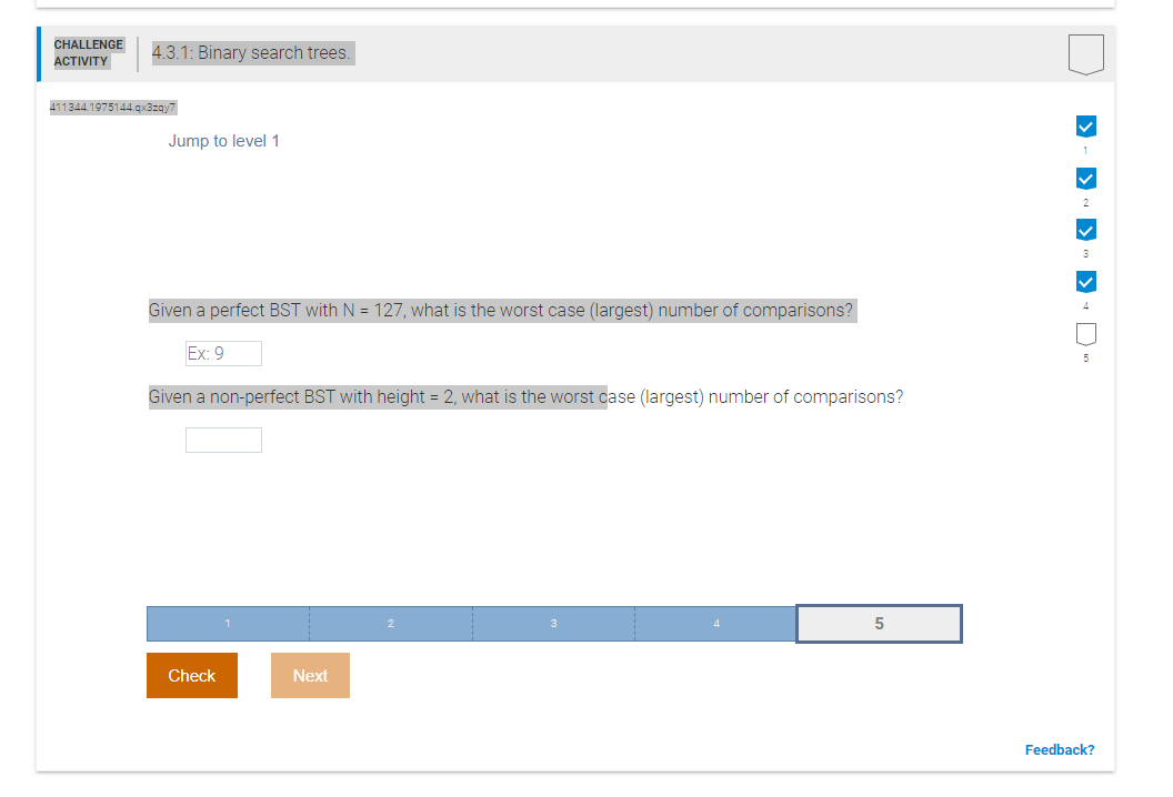 Solved CHALLENGE ACTIVITY 4.3.1: Binary search trees. | Chegg.com