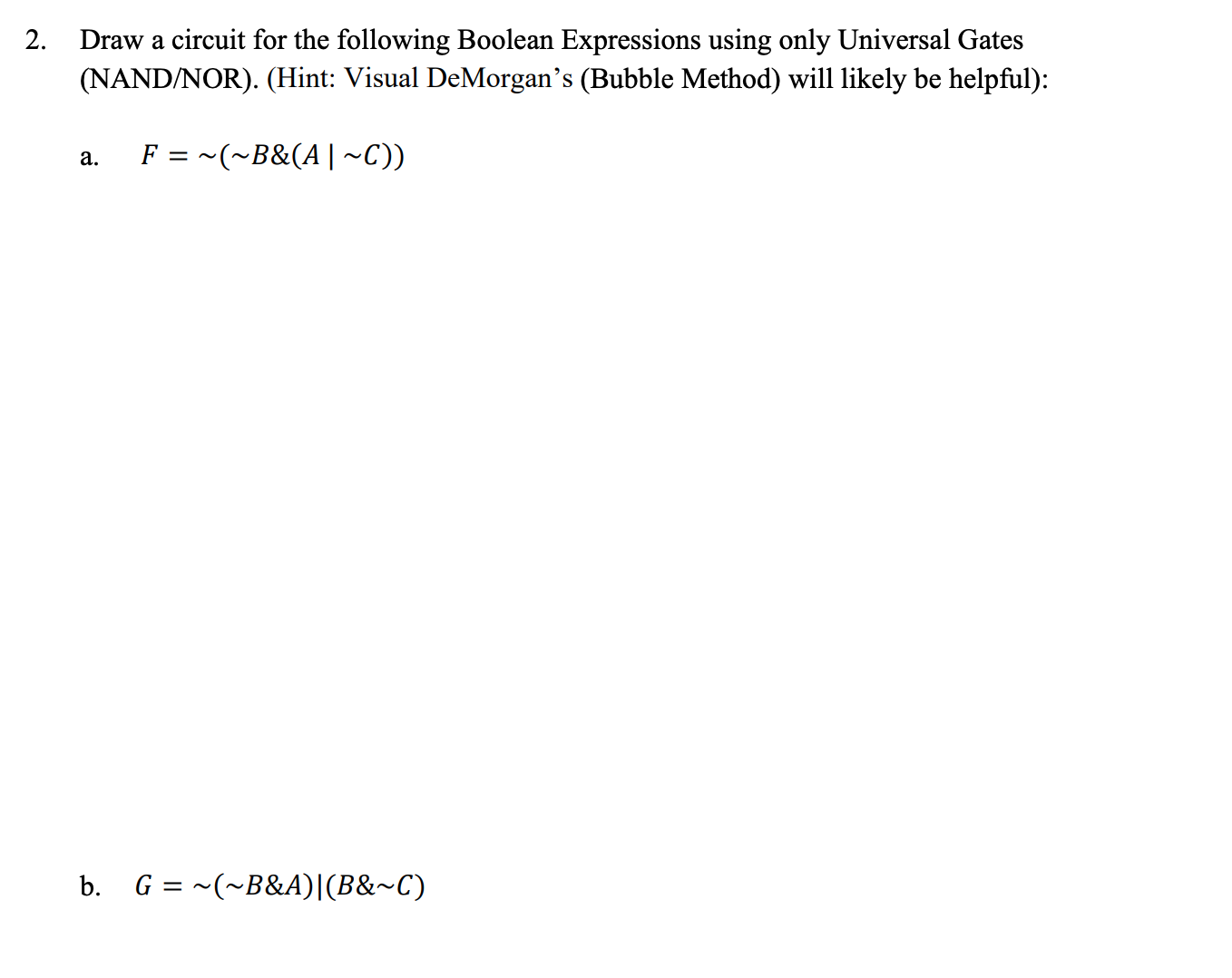 Solved 2. Draw a circuit for the following Boolean | Chegg.com