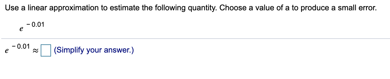 Solved Use a linear approximation to estimate the following | Chegg.com