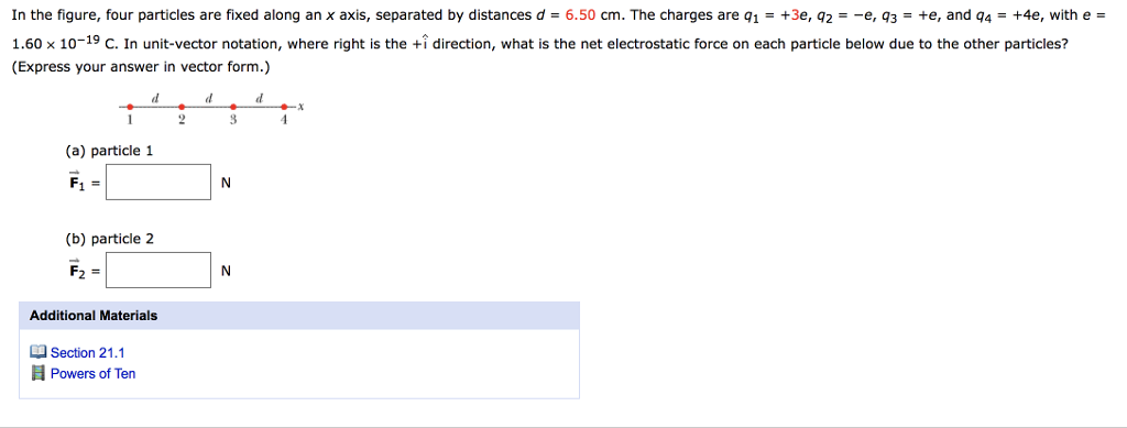 Solved In the figure, four particles are fixed along an x | Chegg.com