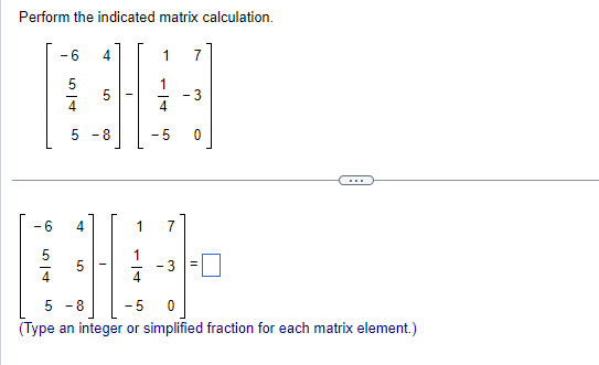 Solved Perform the indicated matrix calculation. | Chegg.com