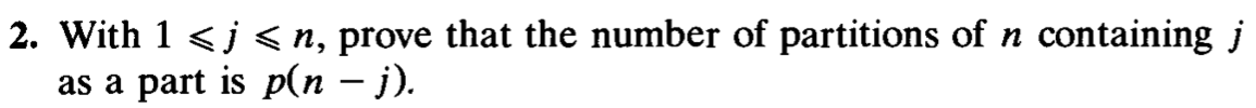 Solved With 1≤j≤n, ﻿prove that the number of ﻿partitions | Chegg.com