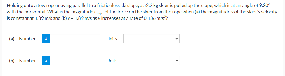 Solved Holding onto a tow rope moving parallel to a | Chegg.com
