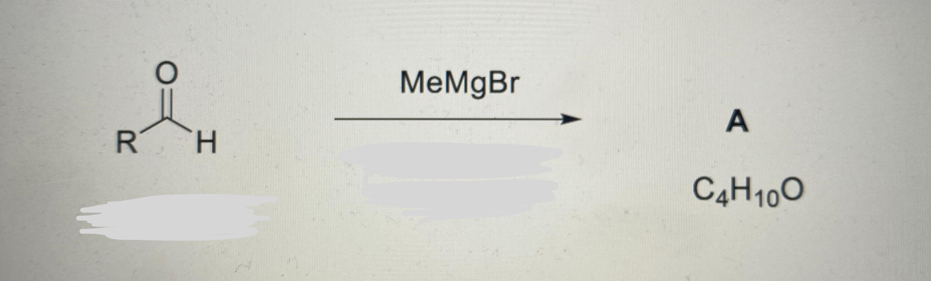 Solved An aldehyde was treated with methylmagnesium bromide | Chegg.com