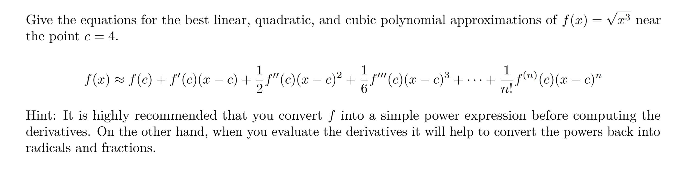 Solved Give the equations for the best linear, quadratic, | Chegg.com
