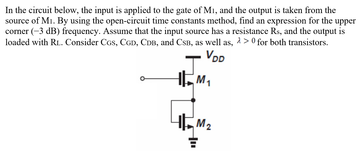 Solved In the circuit below, the input is applied to the | Chegg.com