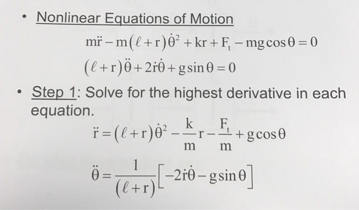 Derive The Equations Of Motion Using Particle