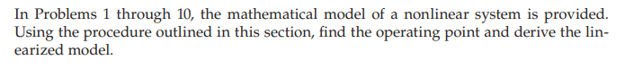 Solved In Problems 1 through 10 , the mathematical model of | Chegg.com