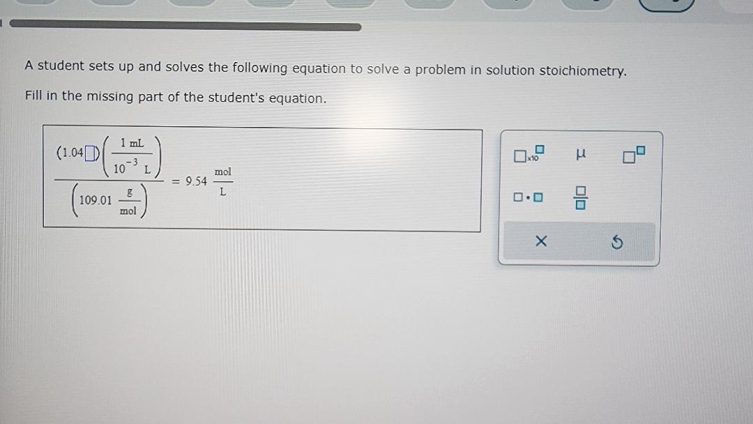 Solved A student sets up and solves the following equation | Chegg.com