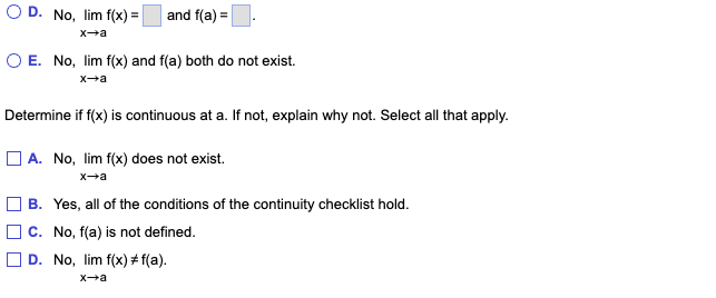 Solved Use The Continuity Checklist To Determine Whether The