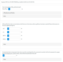 Solved Suppose 30.0 mL of 0.100 M Pb(NO3)2 is added to 60.0 | Chegg.com