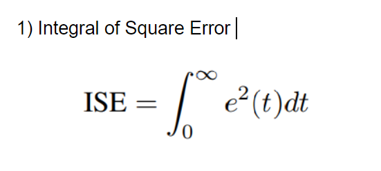 Solved For the graph measure the ISE for performance | Chegg.com