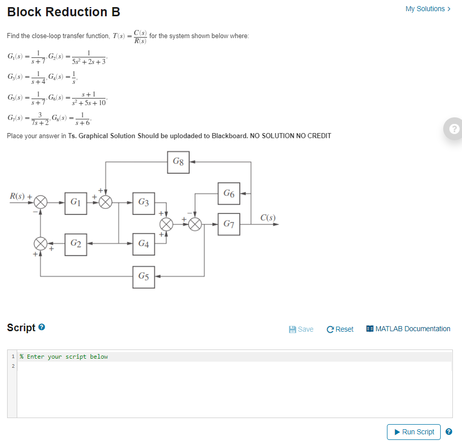 Solved My Solutions > RS 7 Block Reduction B Find the | Chegg.com