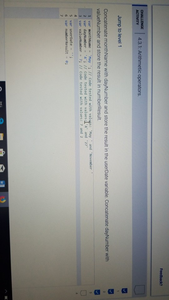 Solved Feedback? CHALLENGE ACTIVITY 4.3.1: Arithmetic | Chegg.com