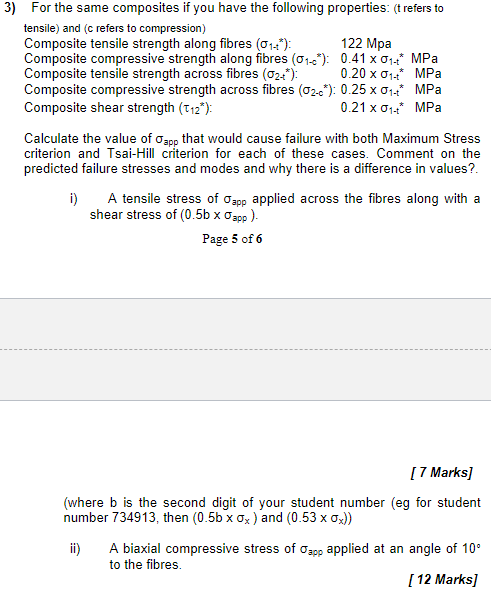 Solved Q3 A unidirectional continuous fibre composite with | Chegg.com